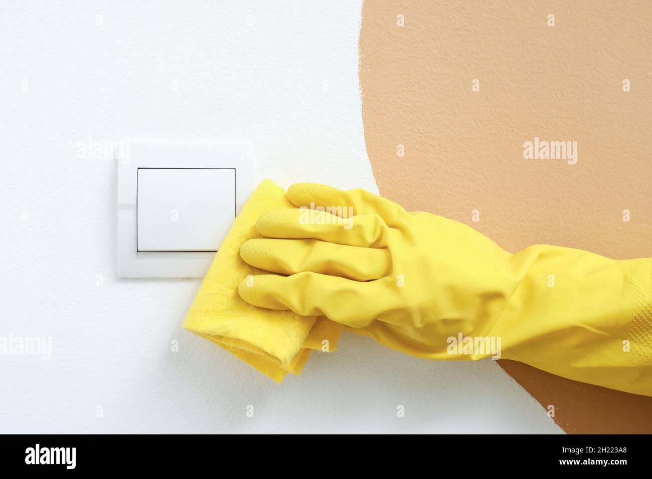 Energy saving light switch woman hi-res stock photography and images ...
