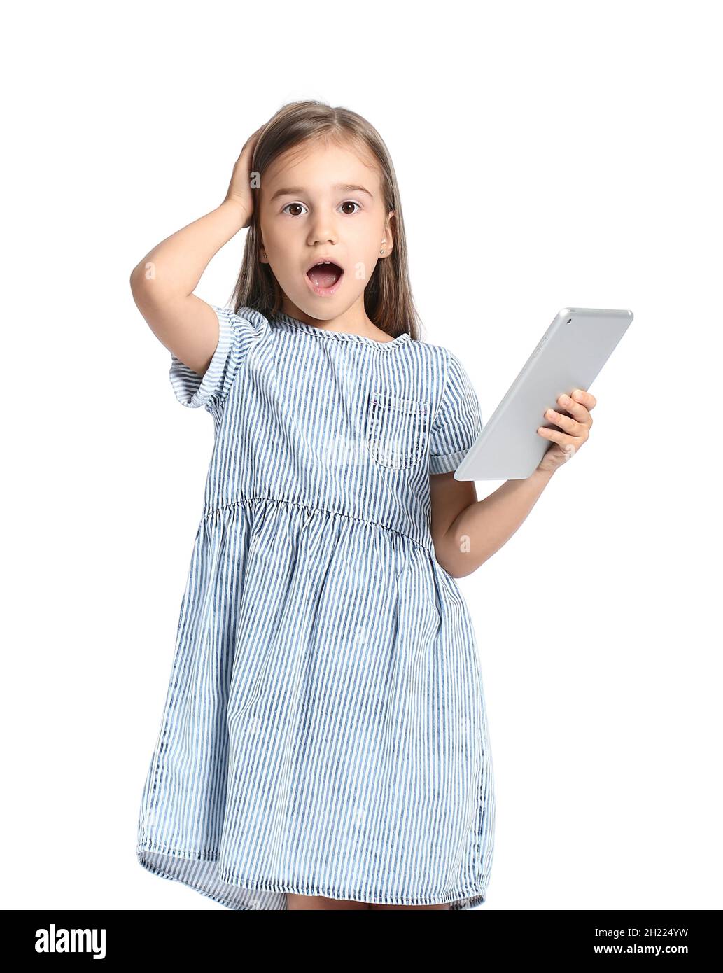 Children on computer shocked hi-res stock photography and images - Alamy