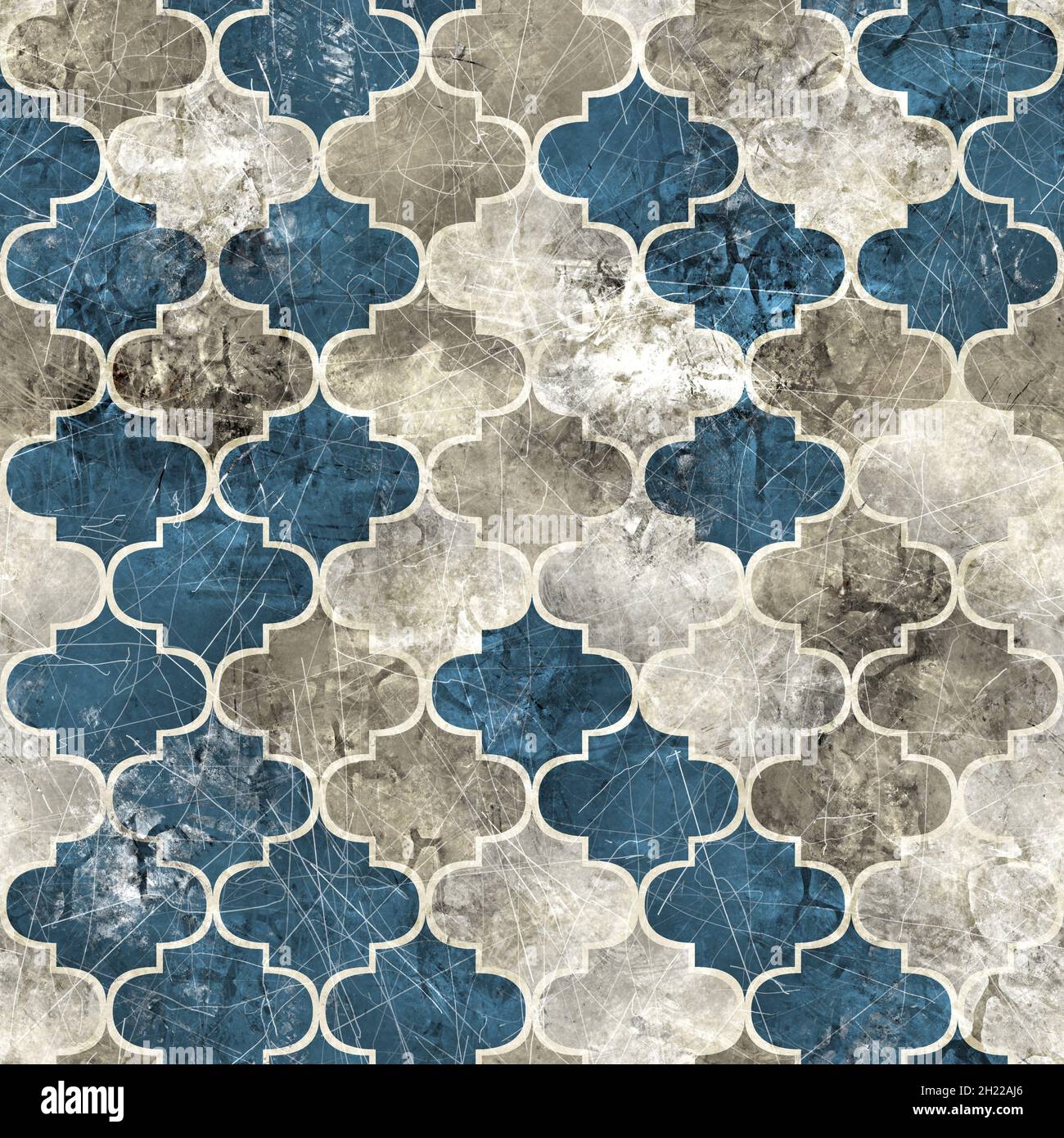 Seamless Moroccan Tile Mosaic Grungy Pattern for Surface Print Stock ...