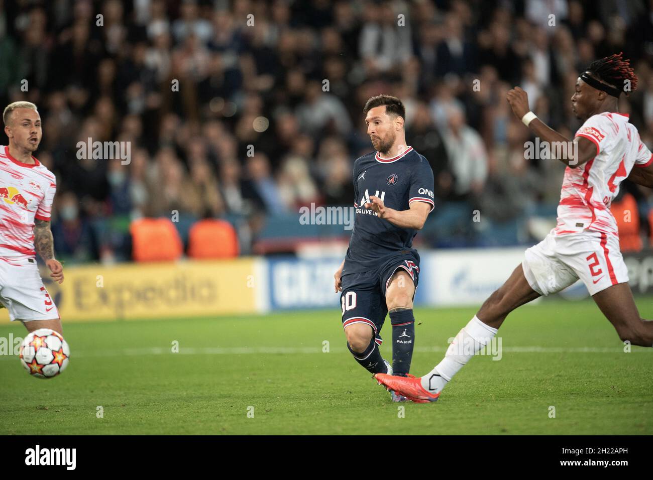 Lionel Messi of Paris Saint Germain (PSG) in action during the UEFA ...