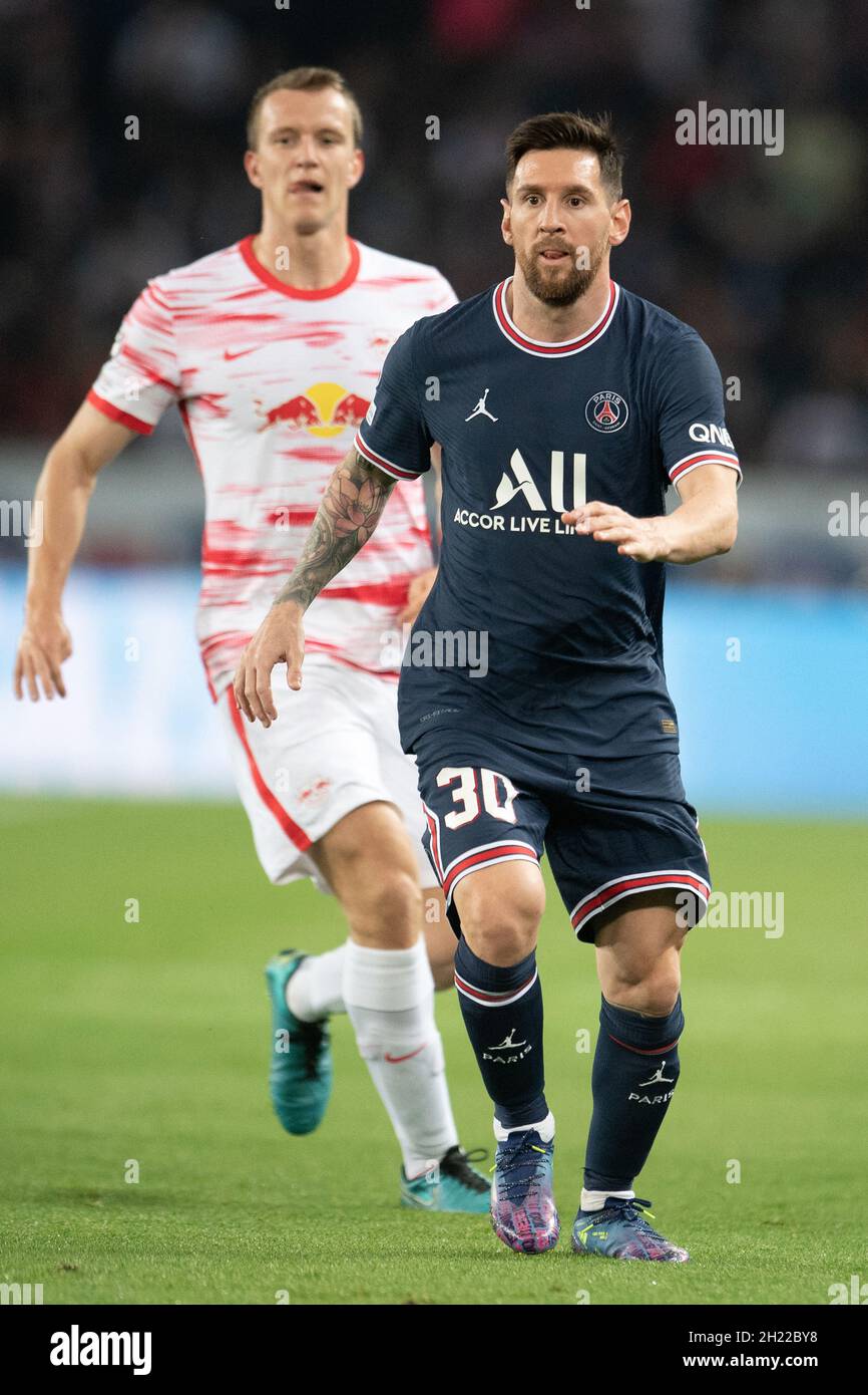 Lionel Messi of Paris Saint Germain (PSG) in action during the UEFA ...