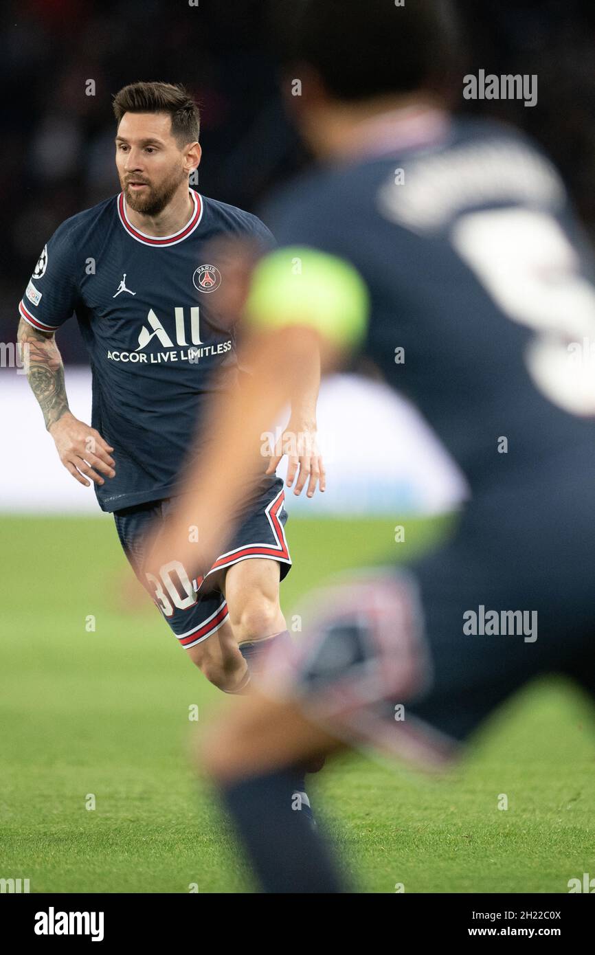 Lionel Messi of Paris Saint Germain (PSG) in action during the UEFA ...
