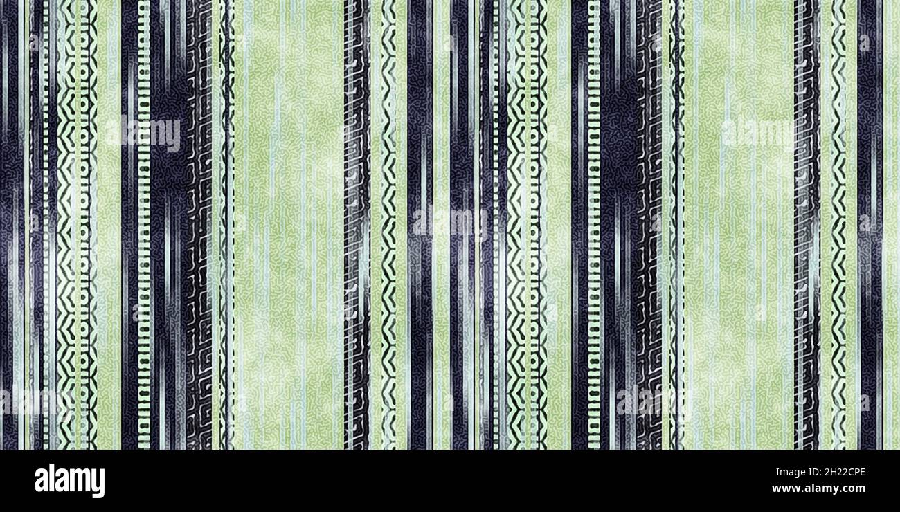 Seamless tribal ethnic stripe grungy border surface pattern design for ...