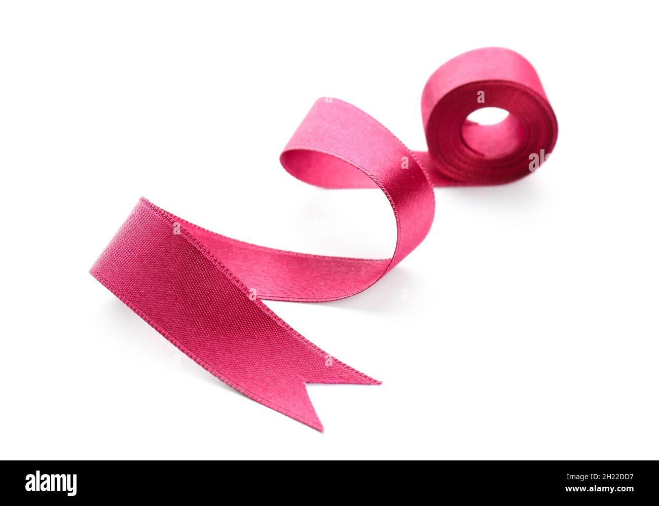 Simple color ribbon on white background. Festive decoration Stock Photo ...