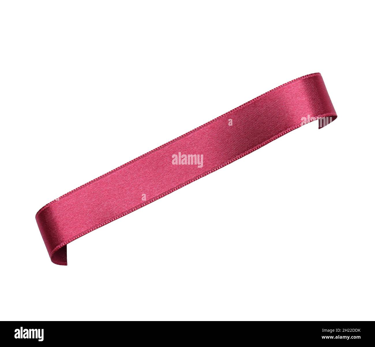 Elegant colorful satin ribbon on white background Stock Photo - Alamy