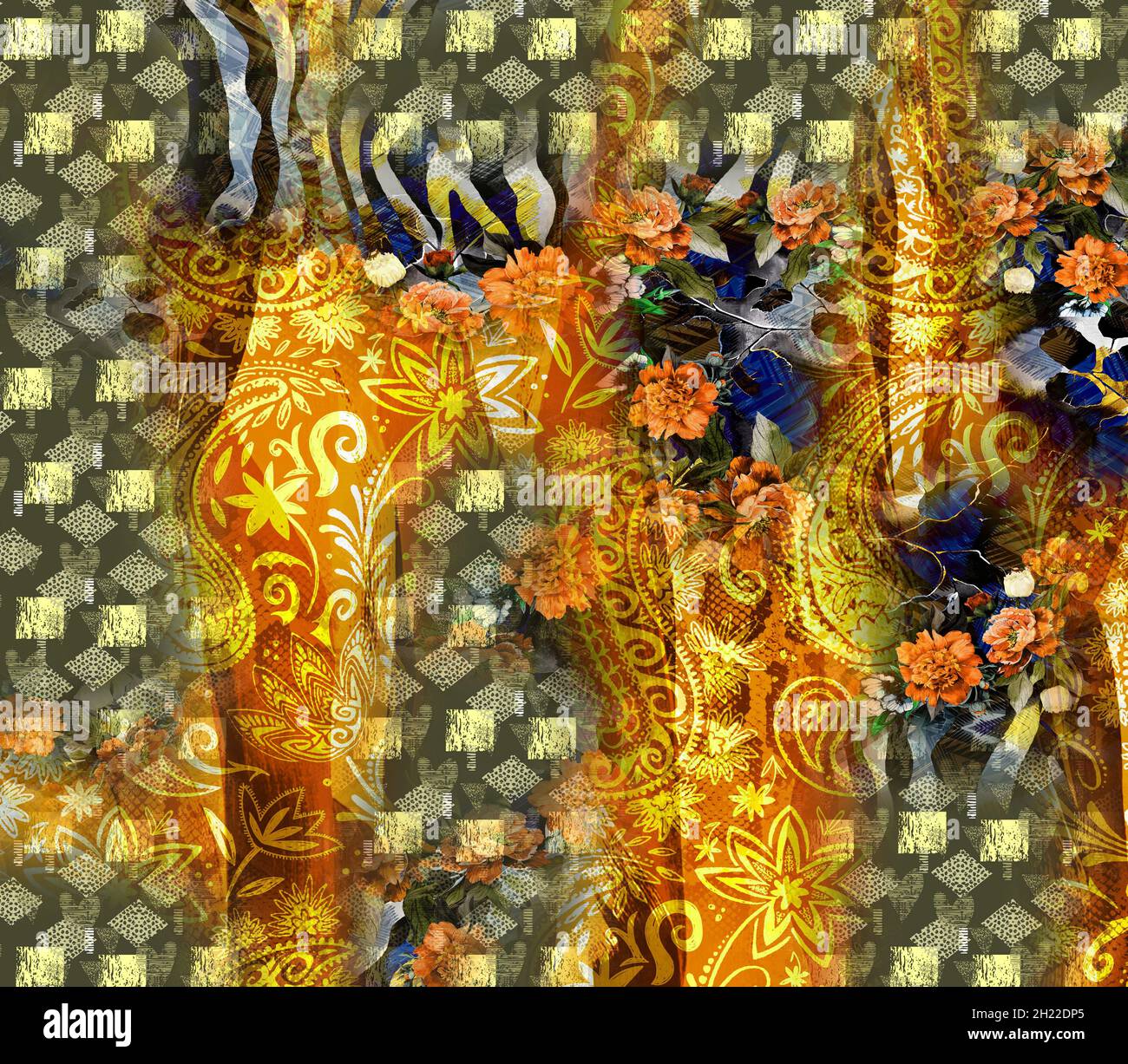 textile fabric print patterns, fashion designs Stock Photo - Alamy