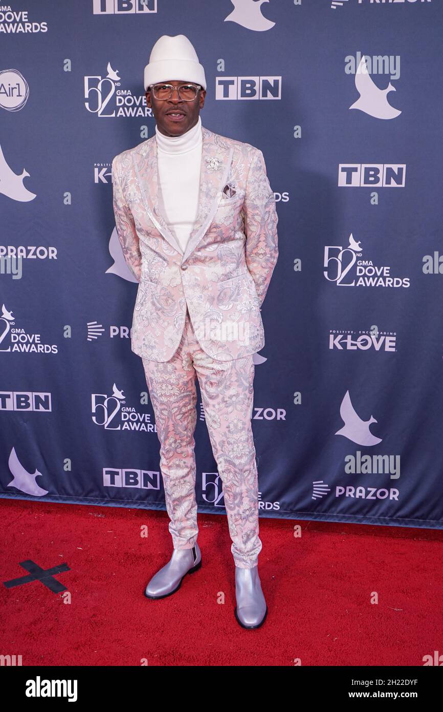 Nashville, Tennessee, USA, October 19, 2021. Gospel Artist Ricky ...