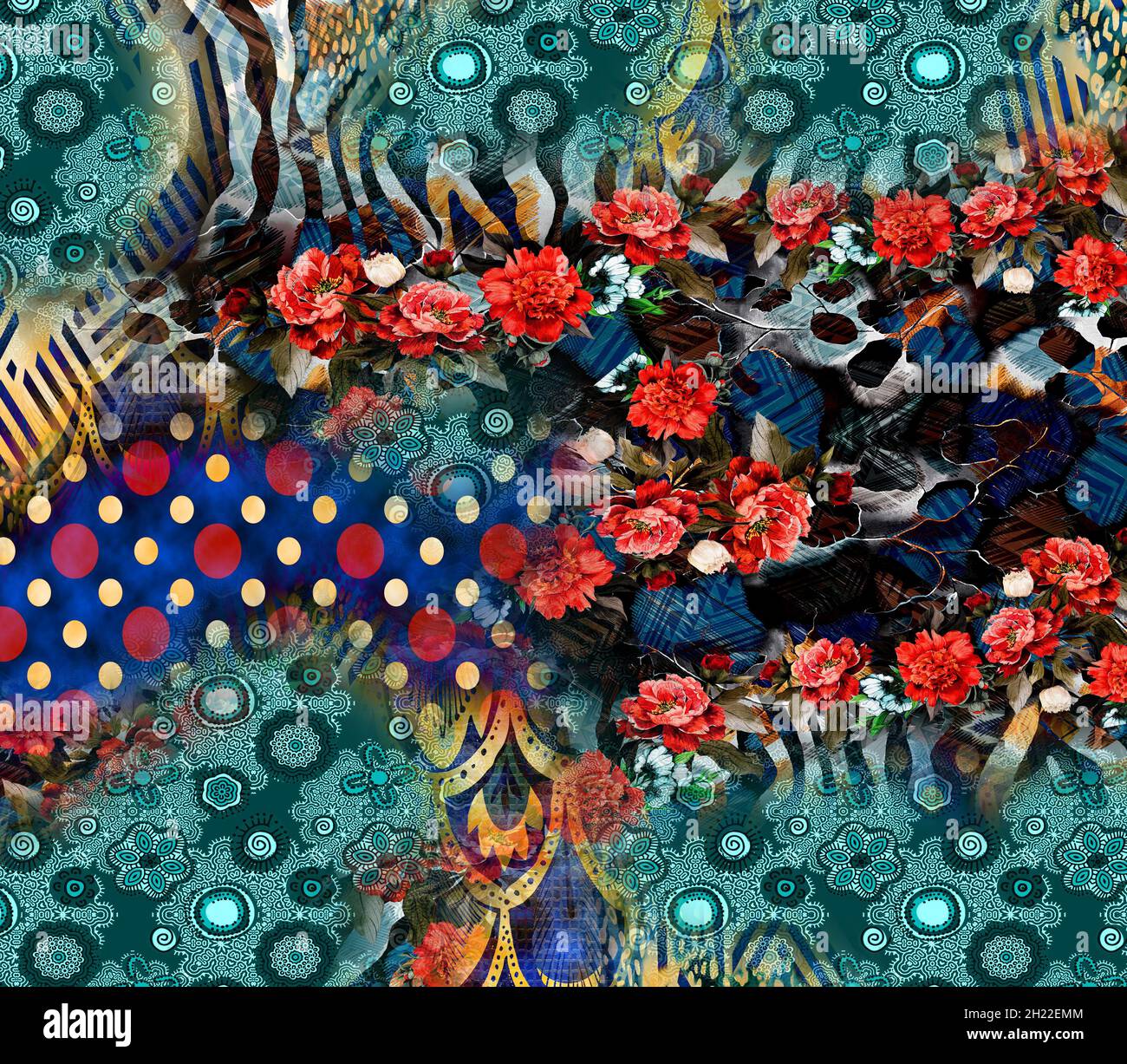 colorful animal prints, fabric patterns Stock Photo - Alamy