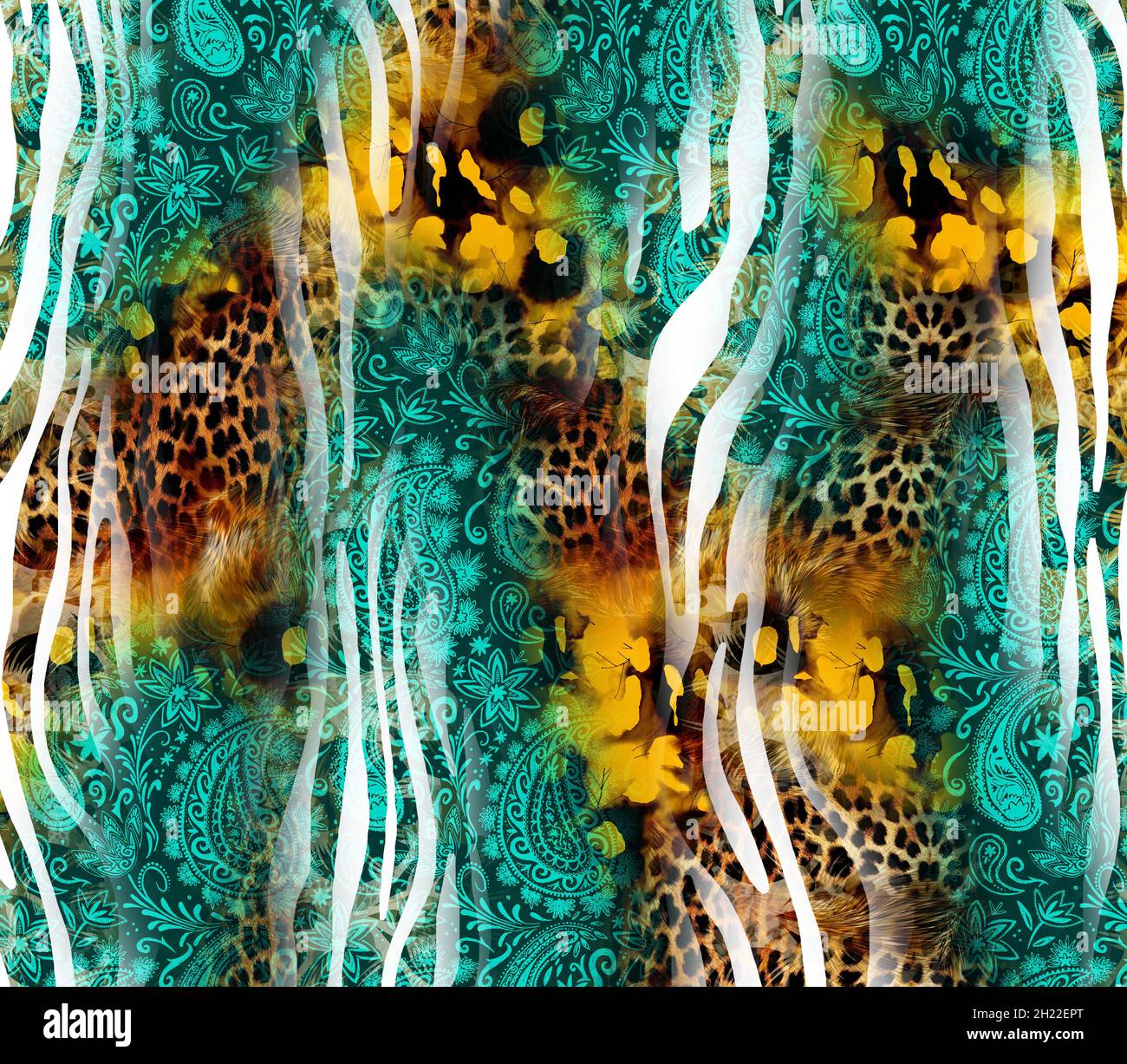 colorful animal prints, fabric patterns Stock Photo - Alamy