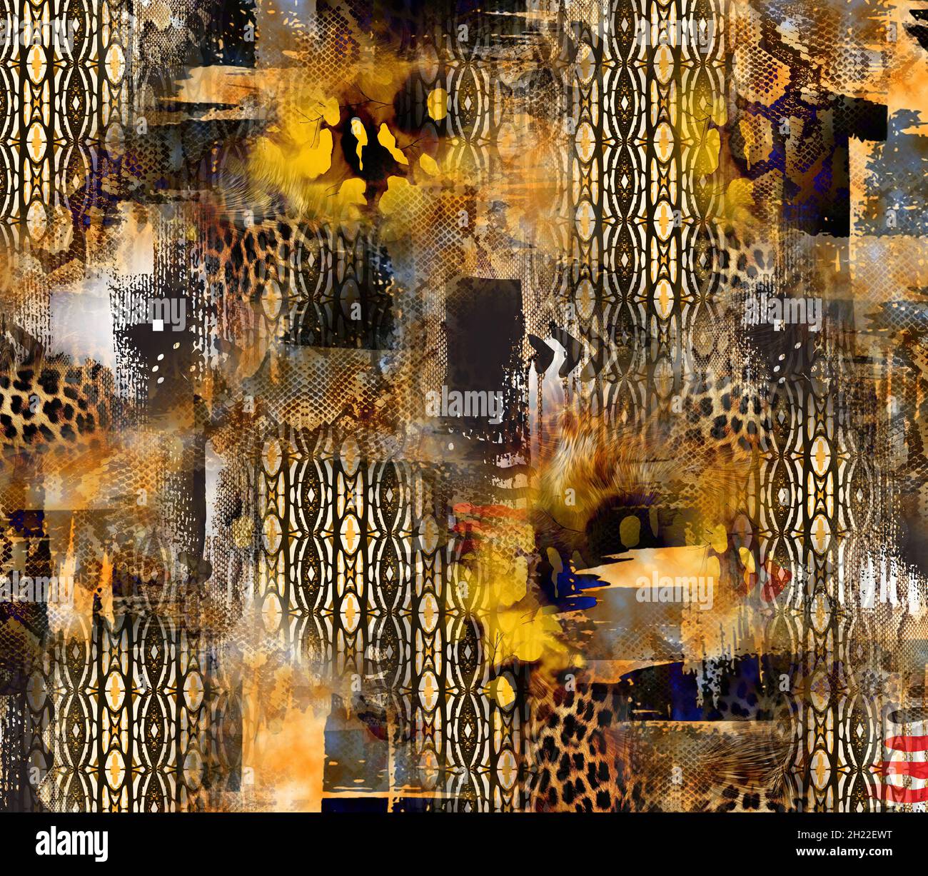 colorful animal prints, fabric patterns Stock Photo - Alamy