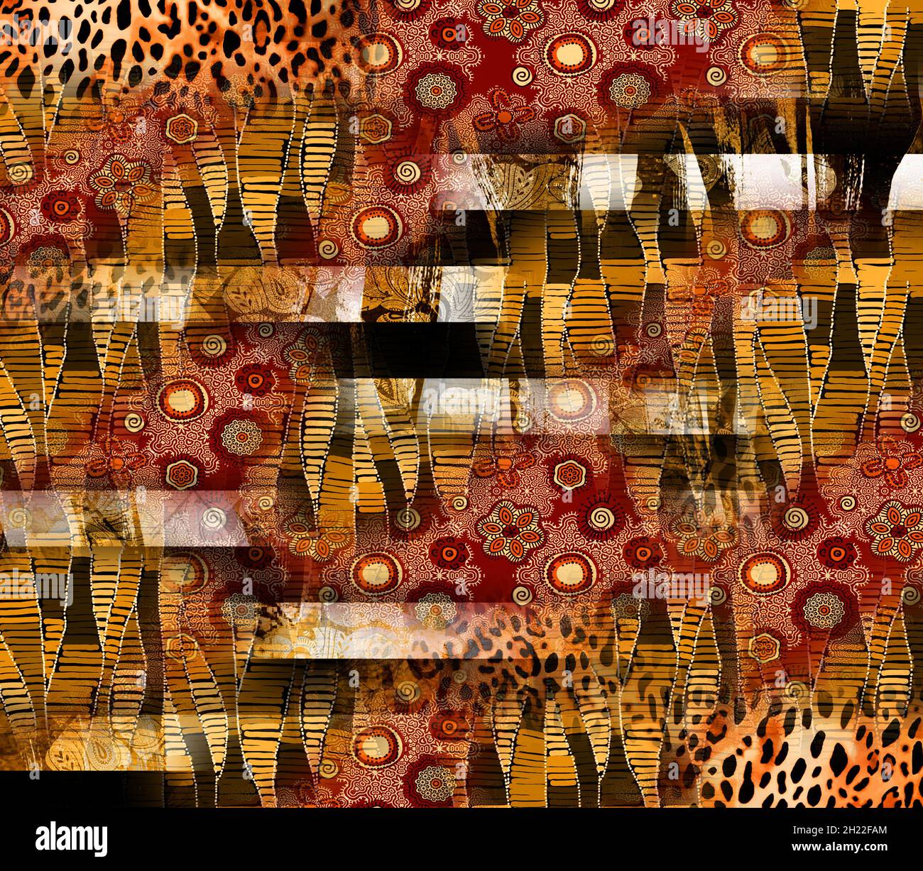 colorful animal prints, fabric patterns Stock Photo - Alamy