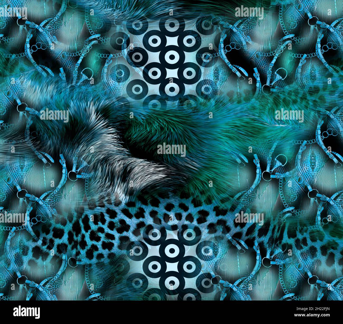 colorful animal prints, fabric patterns Stock Photo - Alamy