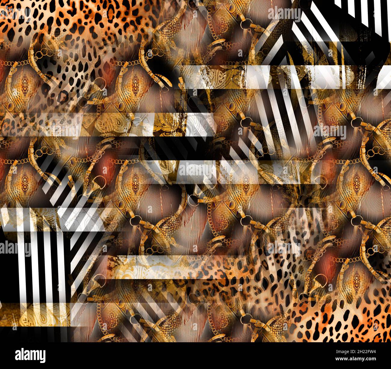 colorful animal prints, fabric patterns Stock Photo - Alamy