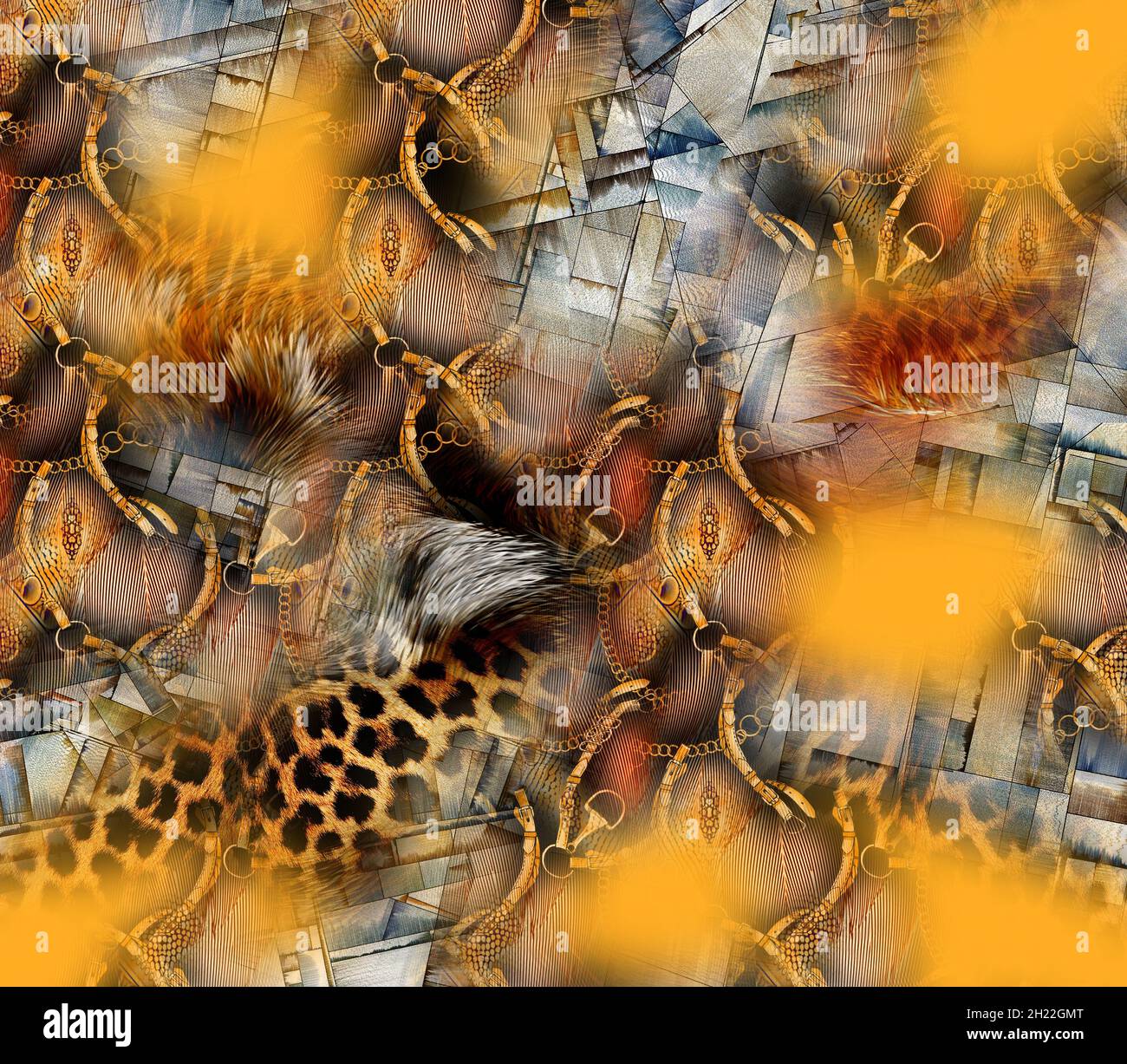 colorful animal prints, fabric patterns Stock Photo - Alamy