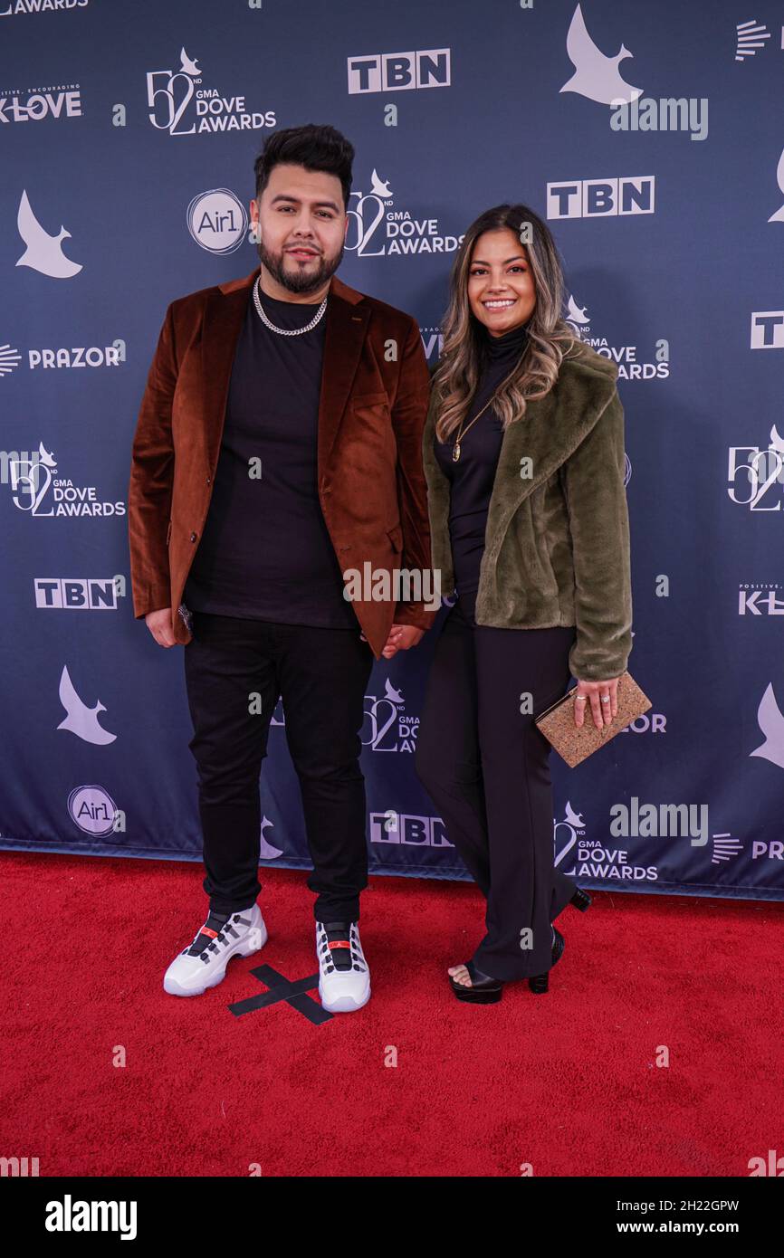 Nashville, Tennessee, USA, October 19, 2021. Sam Ash and his Wife walk ...