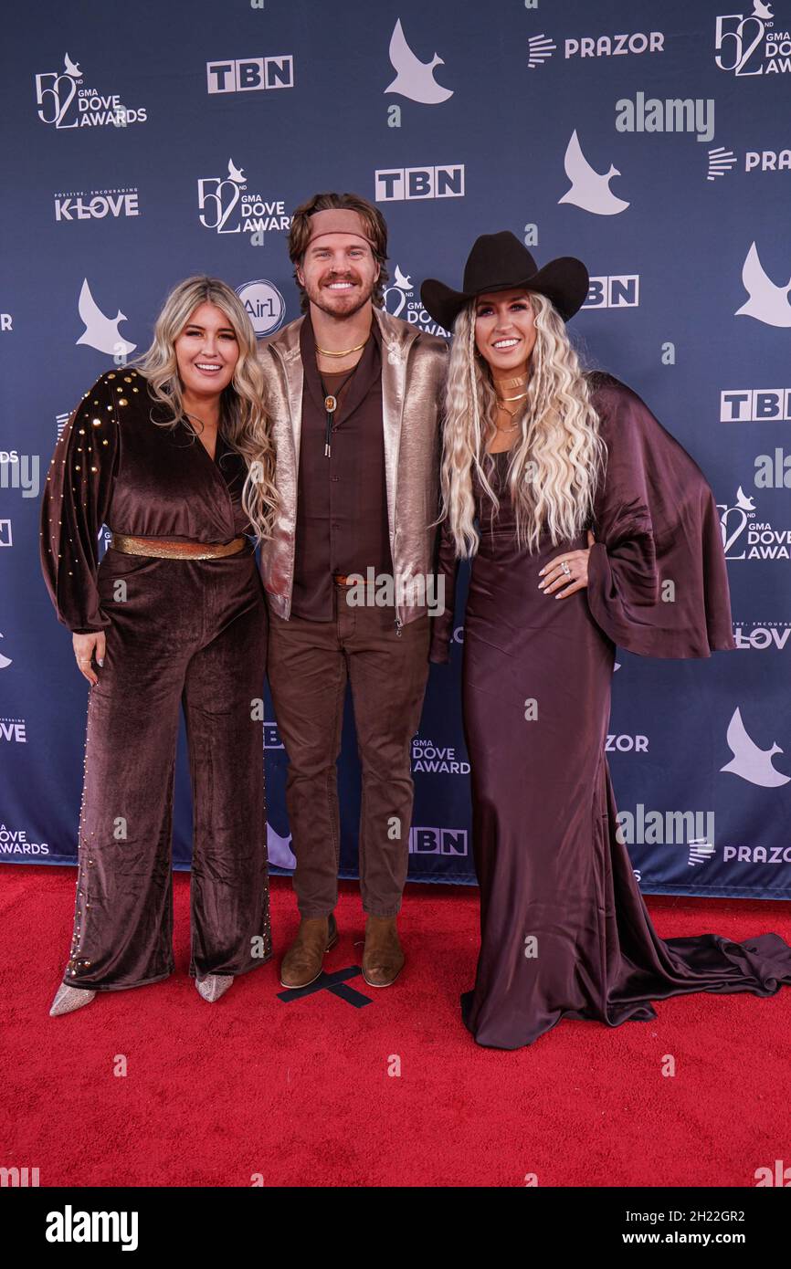 Nashville, Tennessee, USA, October 19, 2021. Musical Group Cain Walk ...