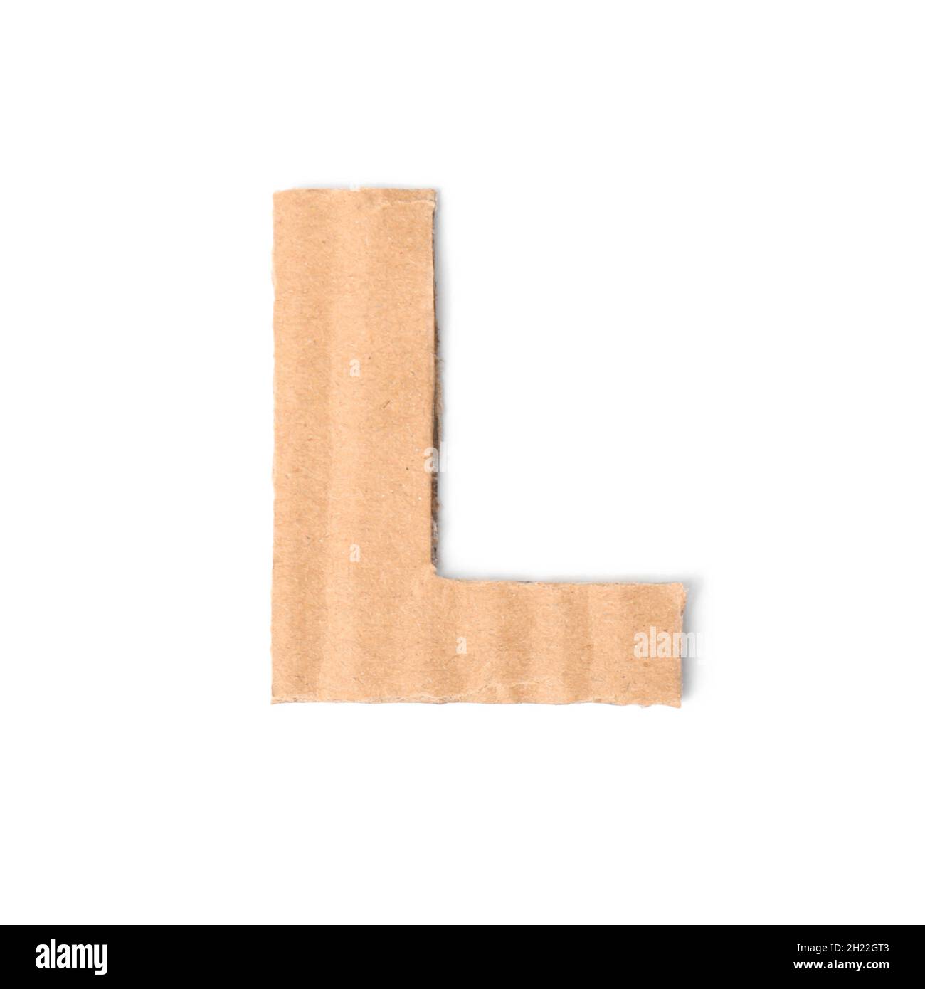 Letter L made of cardboard on white background Stock Photo - Alamy