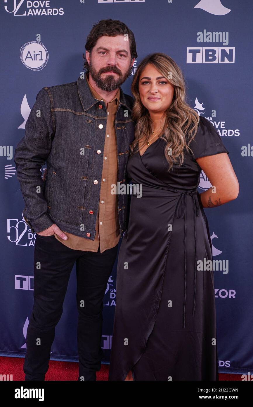 Nashville, Tennessee, USA, October 21, 2021. Josh and Sheila Baldwin ...