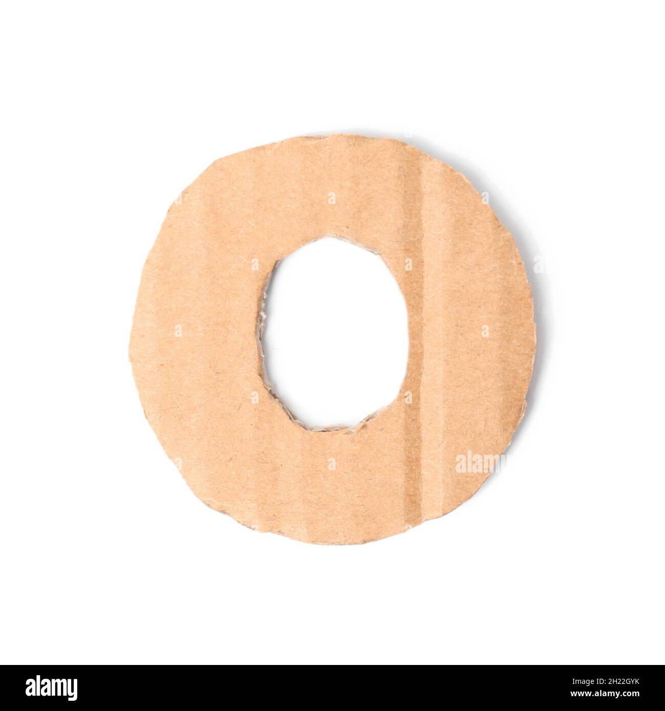 Letter O made of cardboard on white background Stock Photo - Alamy