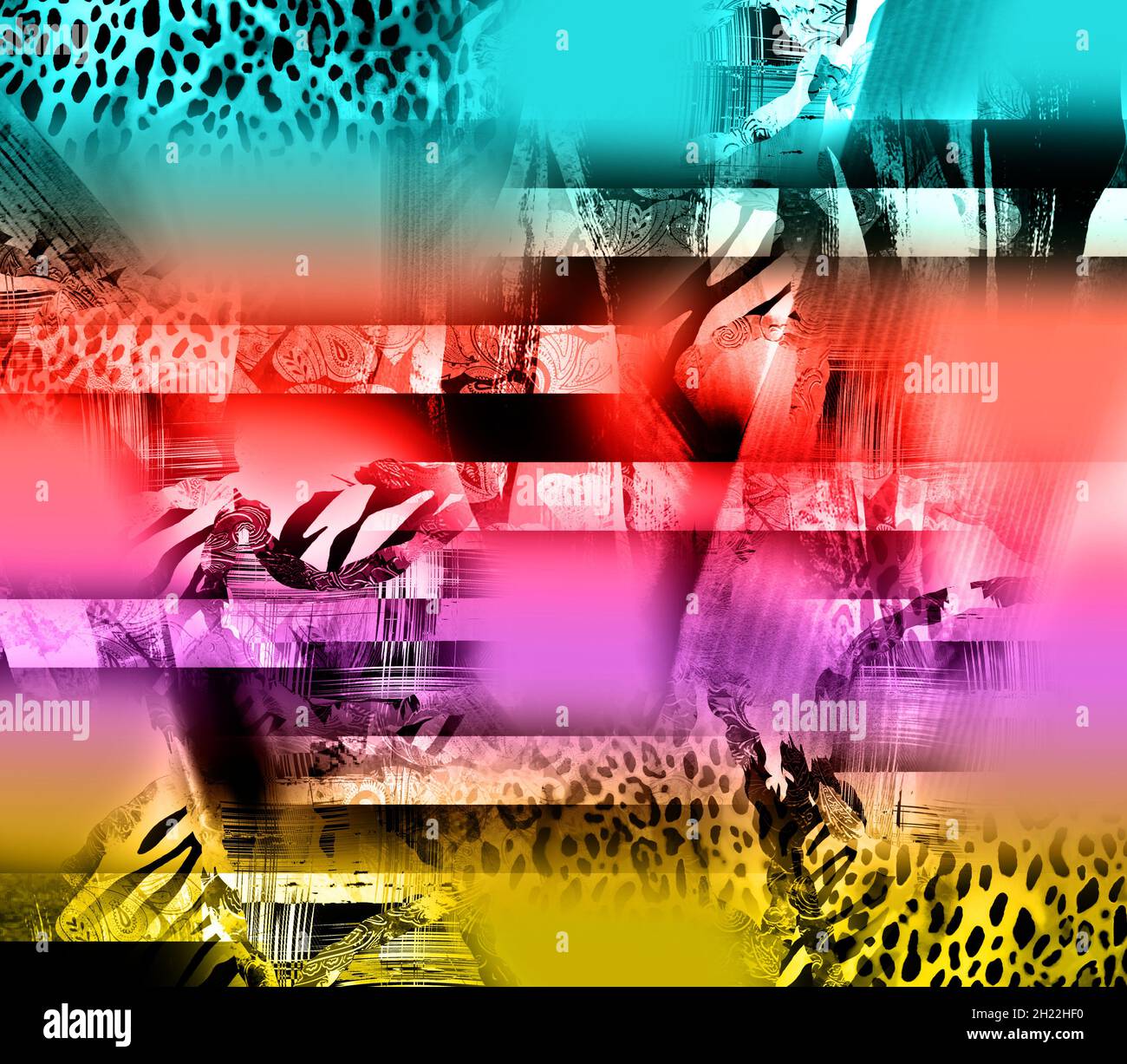 colorful animal prints, fabric patterns Stock Photo - Alamy