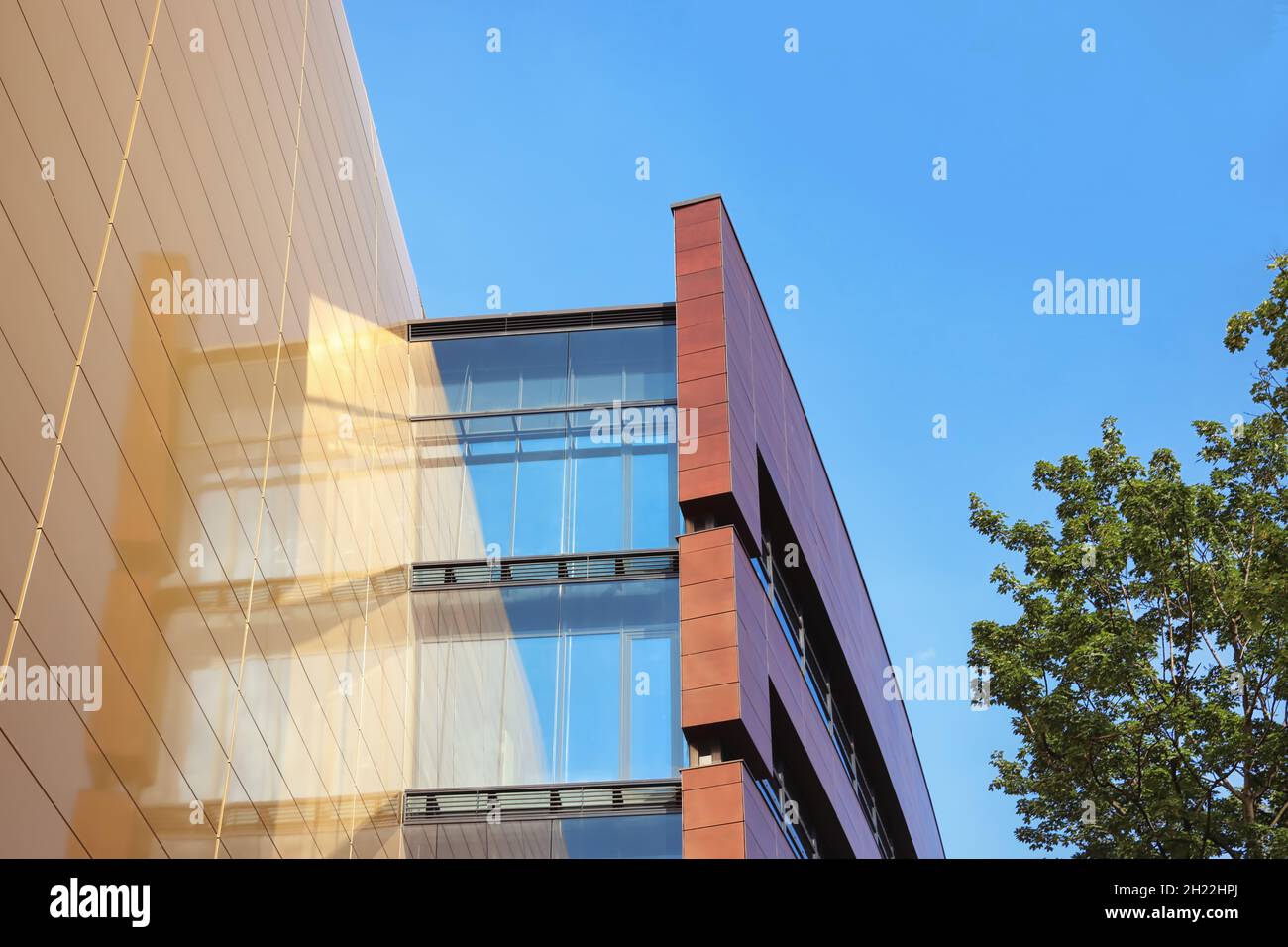 Beautiful building on sunny day. Modern architectural design Stock ...