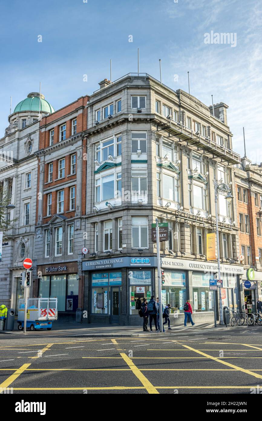 DUBLIN, IRELAND - Apr 23, 2021: A scenic shot of the streets of Dublin ...