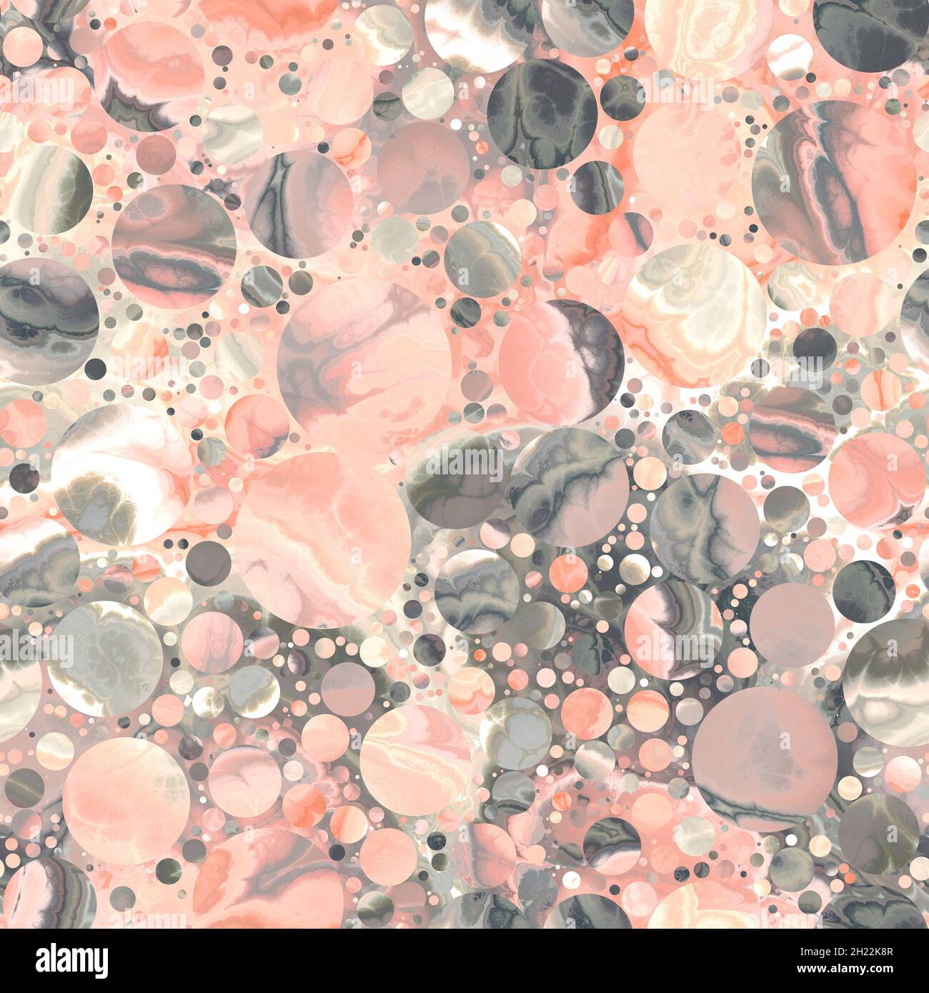 Seamless pattern of marbled orbs that gives a dreamy fantasy mysterious ...