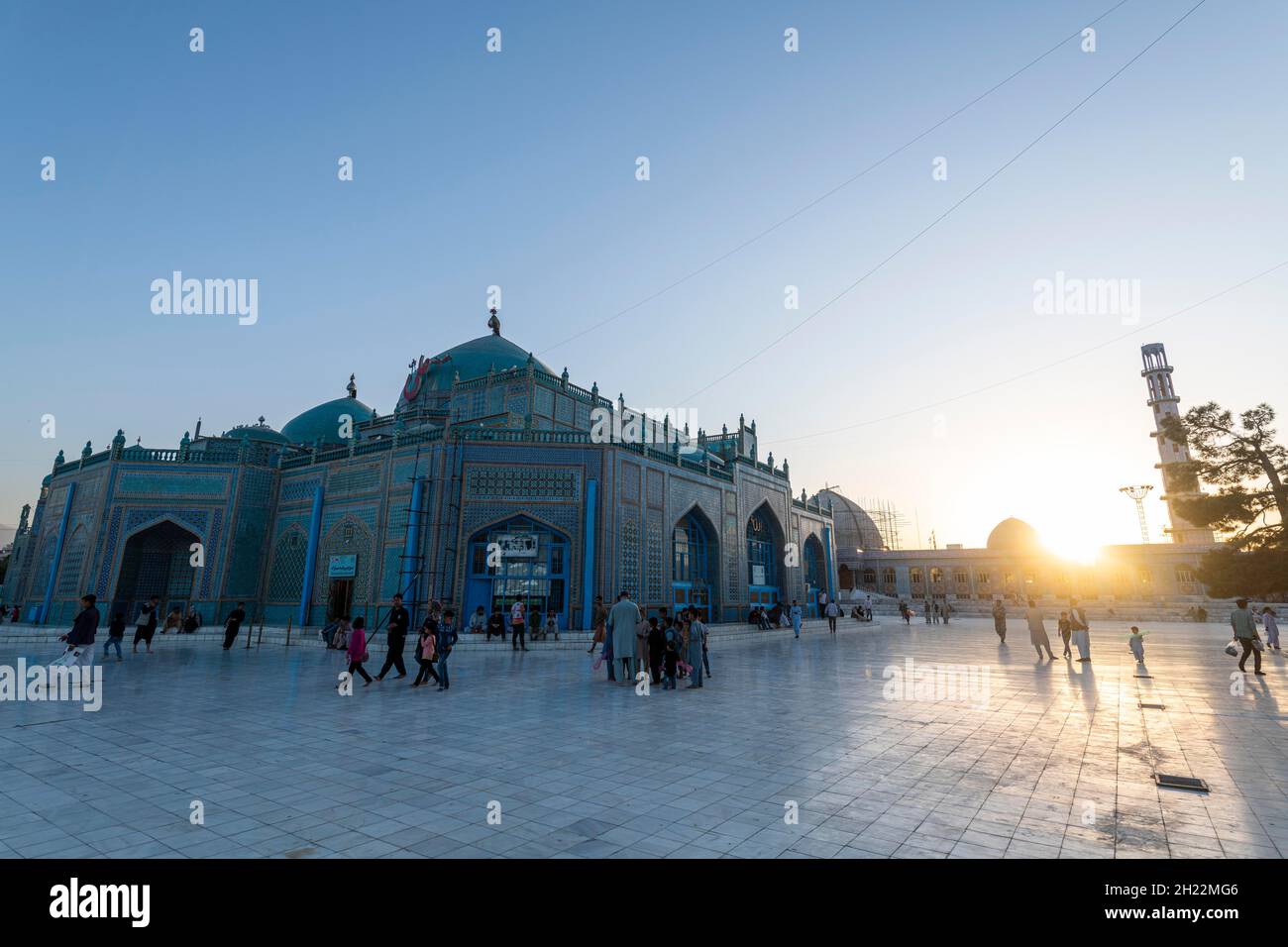 Blue Mosque at sunset, Mazar-E-Sharif, Afghanistan Stock Photo - Alamy