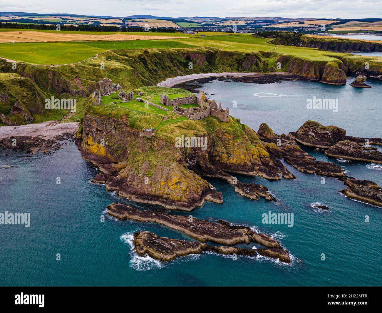 Aerial of Dunnottar Castle, Stonehaven, Scotland, UK Stock Photo - Alamy
