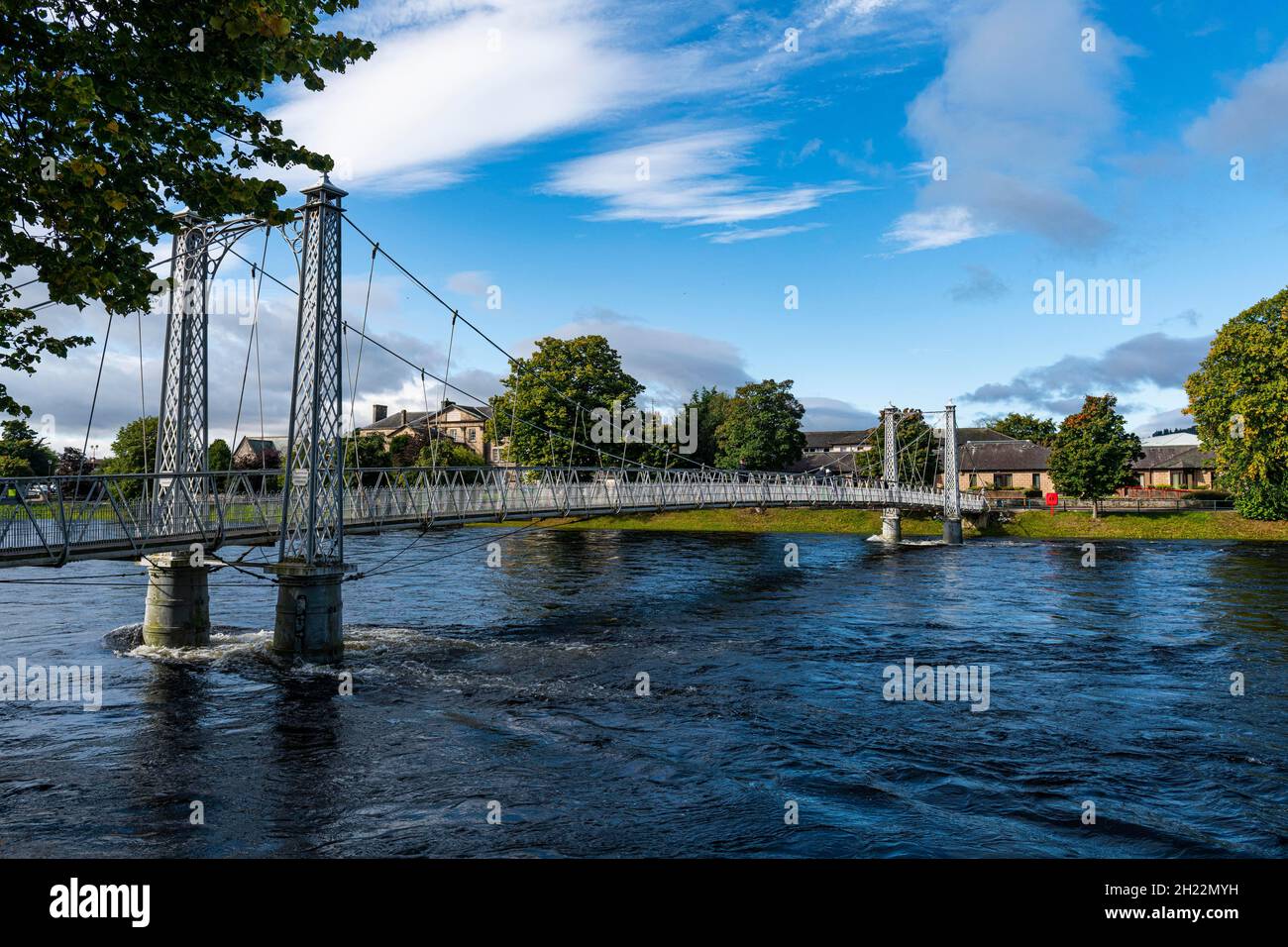 Suspension bridge across river hi-res stock photography and images - Alamy