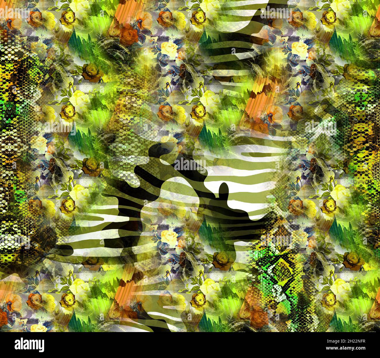 colorful animal prints, fabric patterns Stock Photo - Alamy