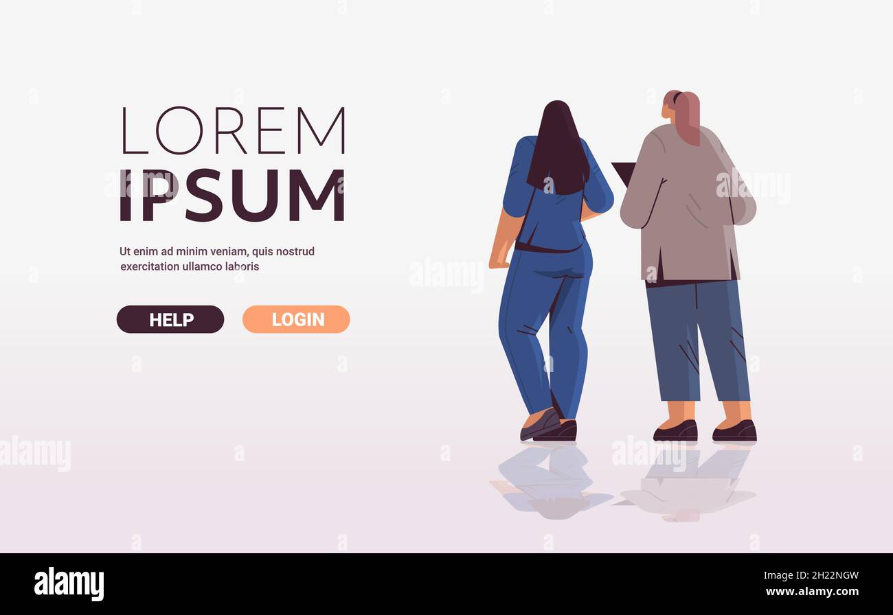 businesswomen standing back to camera rear view of business women ...