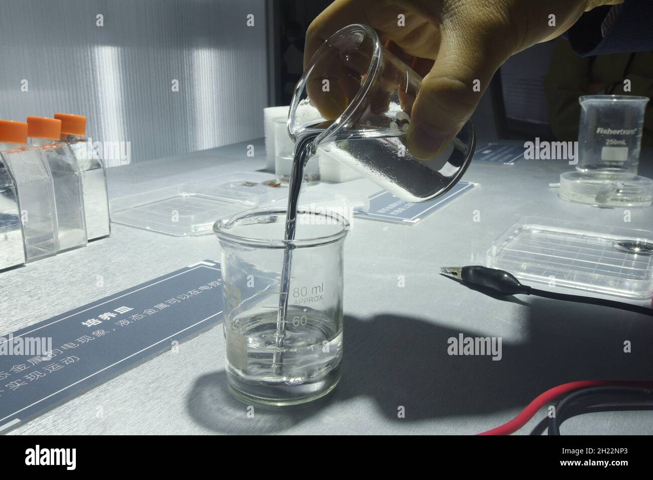 HANGZHOU, CHINA - OCTOBER 20, 2021 - Researchers demonstrate the ...