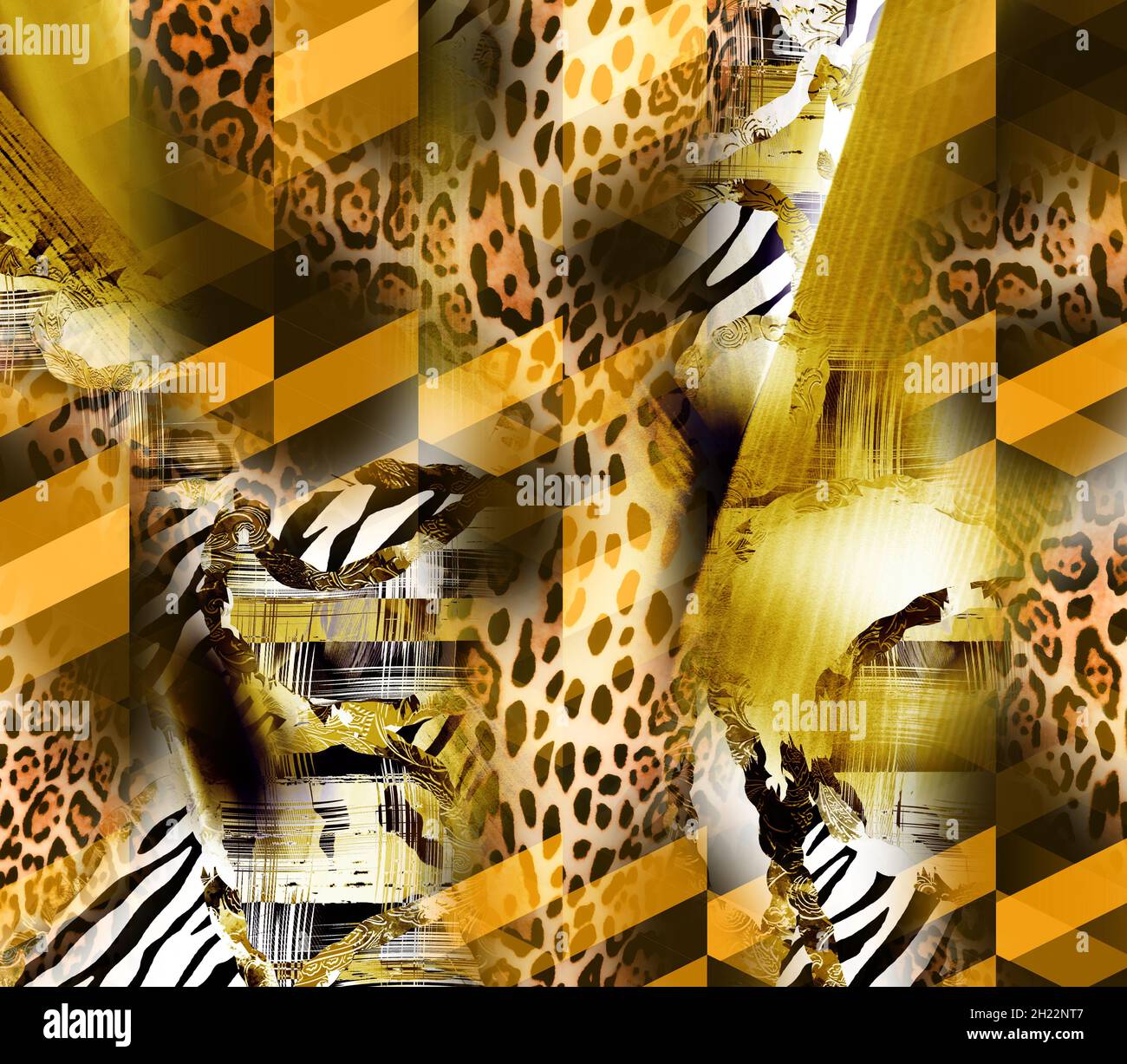 colorful animal prints, fabric patterns Stock Photo - Alamy