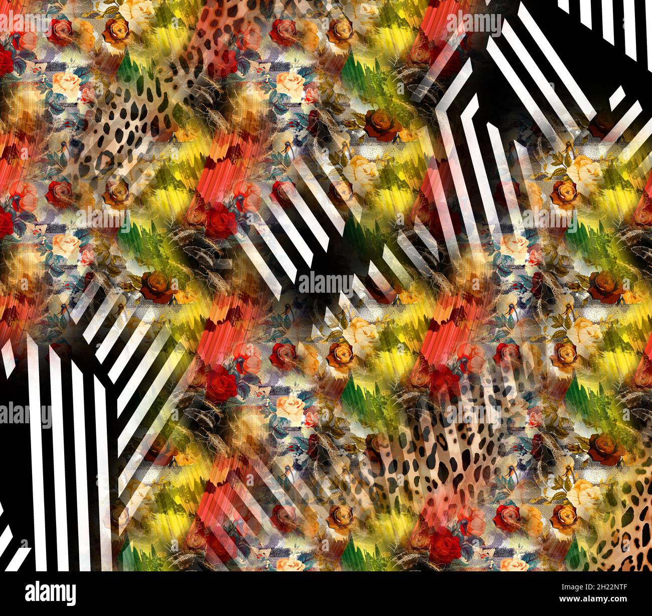 colorful animal prints, fabric patterns Stock Photo - Alamy