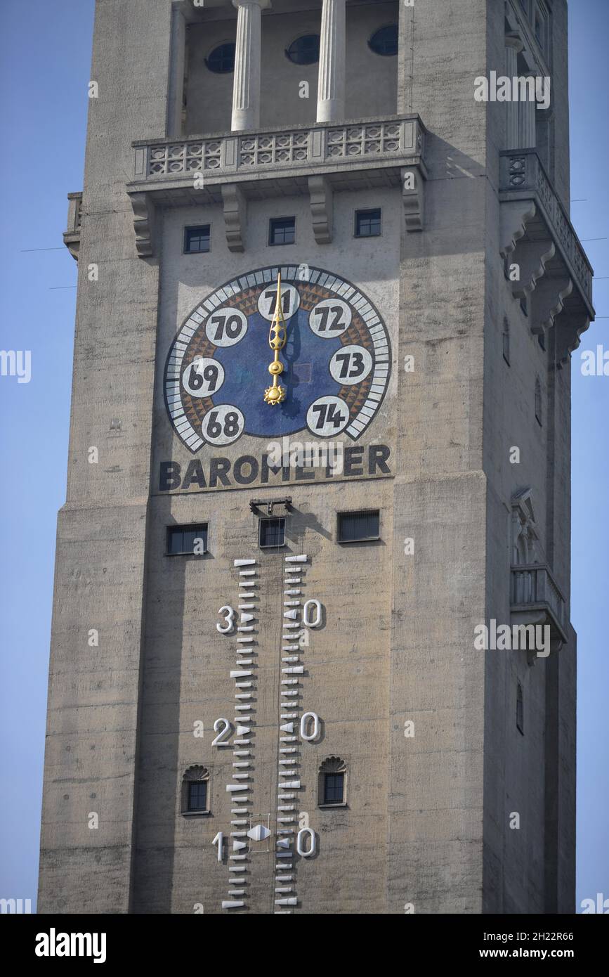 Barometer, German Museum, Tower, Museum Island, Munich, Bavaria ...