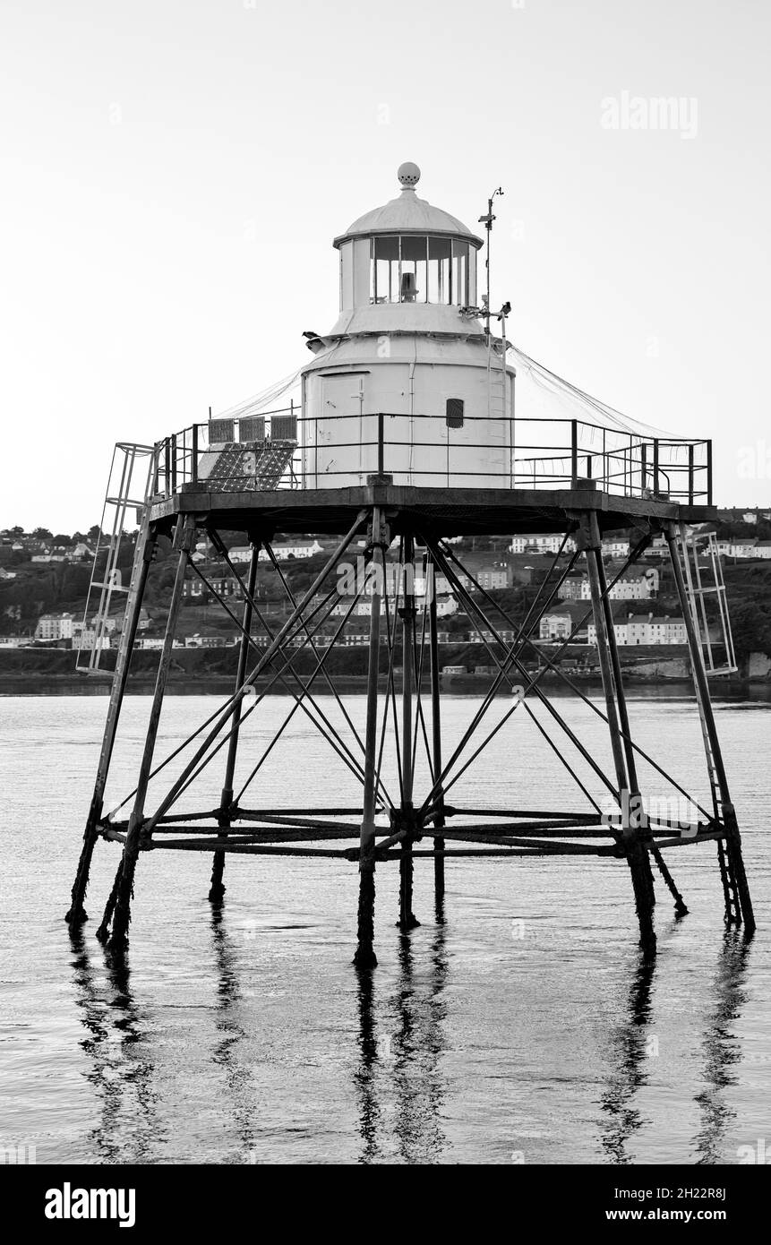 Spit Bank Lighthouse, Cobh, County Cork, Ireland Stock Photo - Alamy