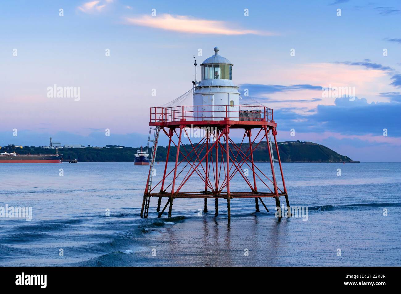 Spit Bank Lighthouse, Cobh, County Cork, Ireland Stock Photo - Alamy