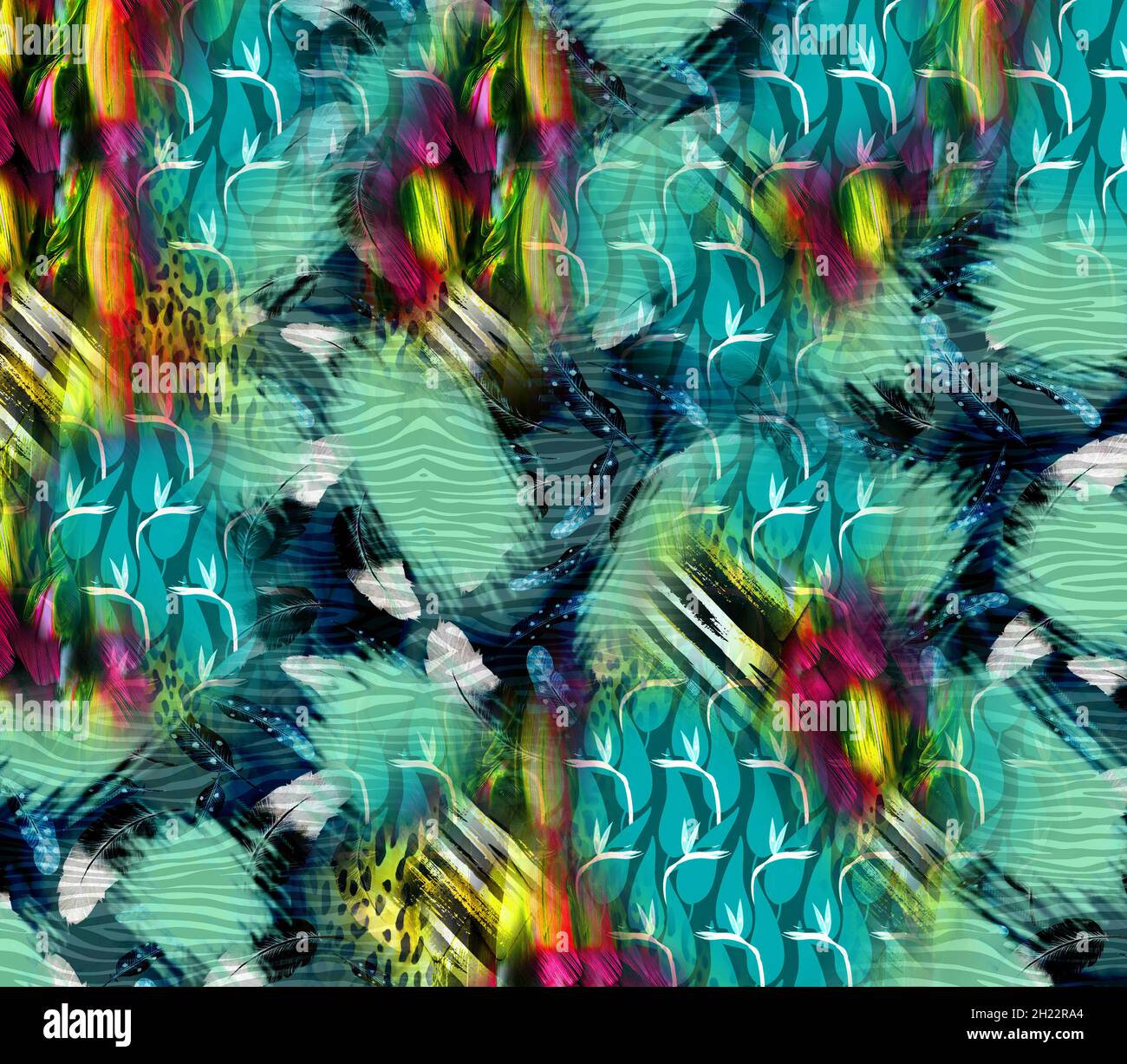 colorful animal prints, fabric patterns Stock Photo - Alamy