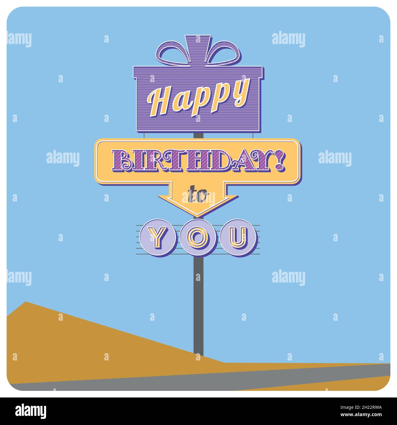 Happy birthday road sign Stock Vector Image & Art - Alamy