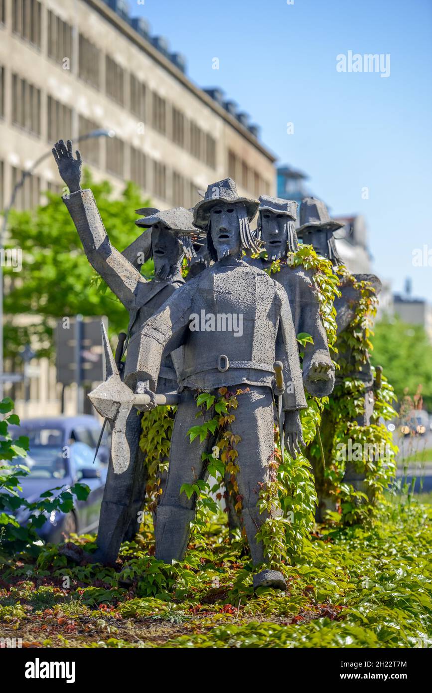 Sculpture The Seven Swabians, Hohenzollerndamm, Fehrbelliner Platz ...