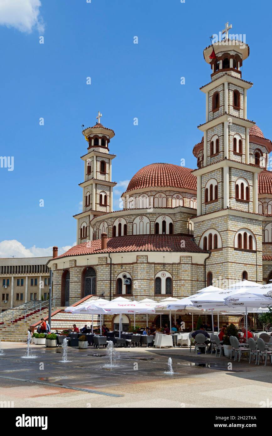 Orthodox Resurrection Cathedral, Korca, Korca, Albania Stock Photo - Alamy