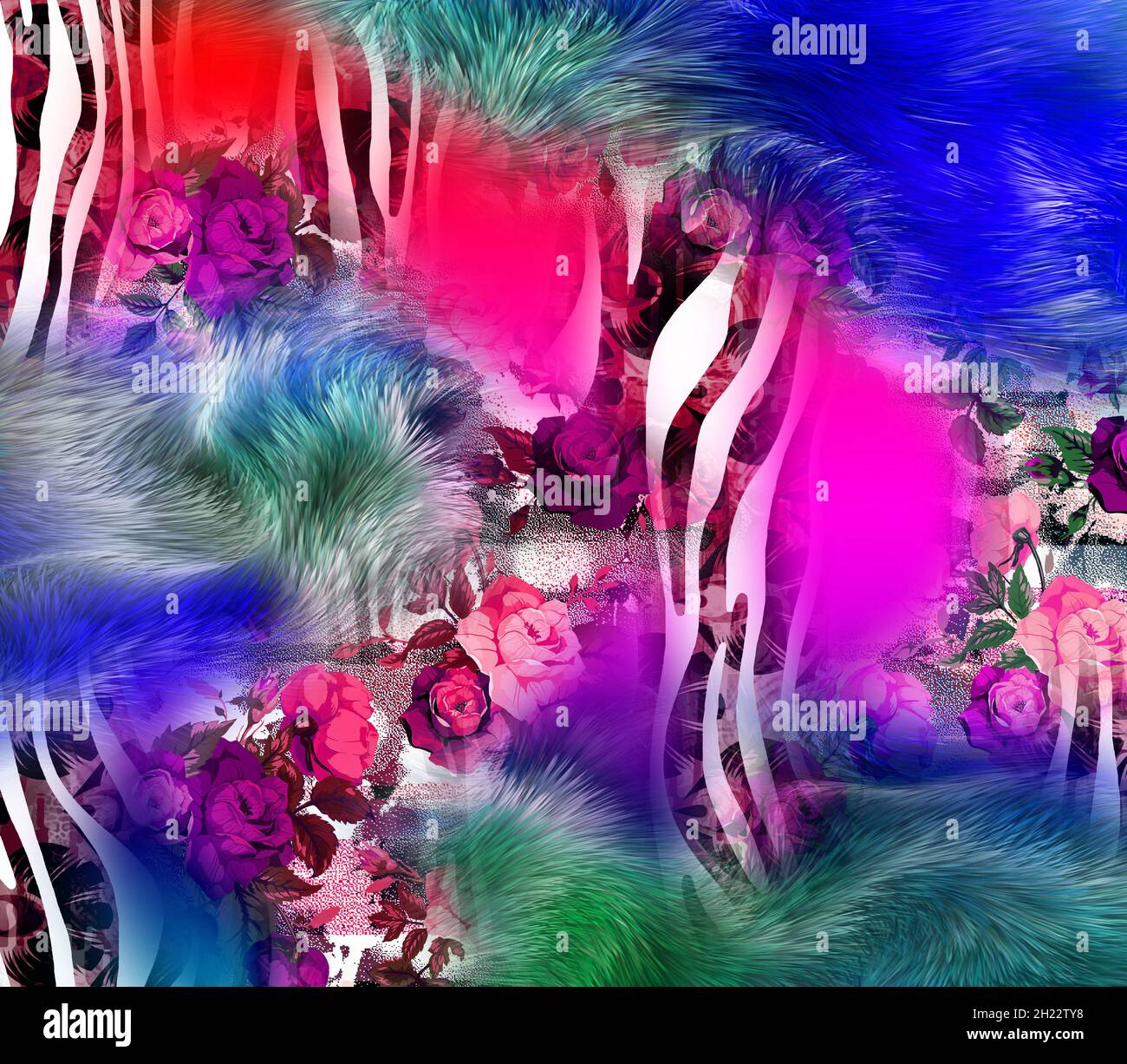 colorful animal prints, fabric patterns Stock Photo - Alamy