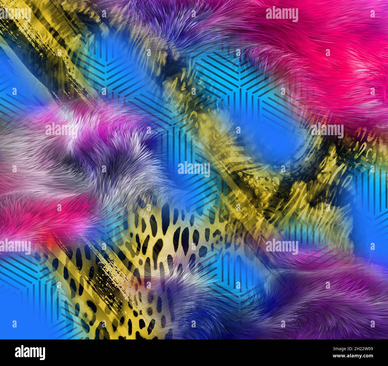 colorful animal prints, fabric patterns Stock Photo - Alamy