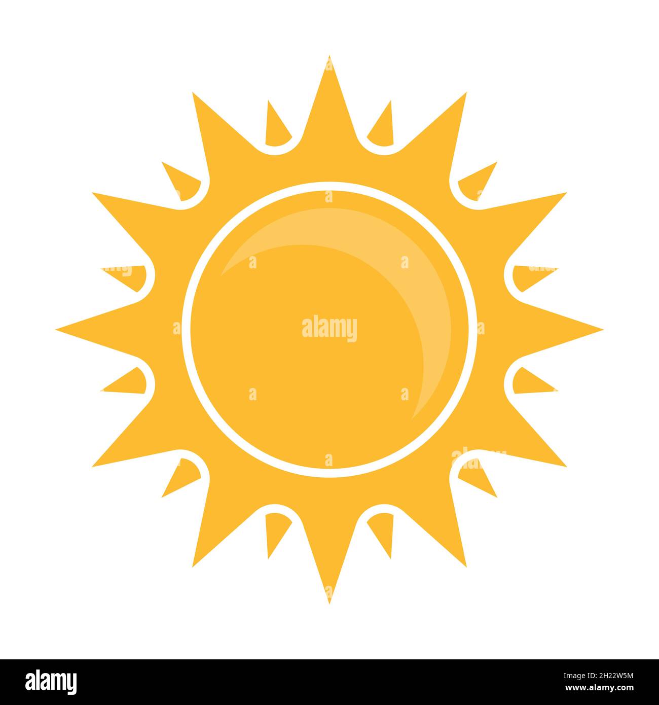 Sun flat icon vector. Summer pictogram. Sunlight symbol. for website ...