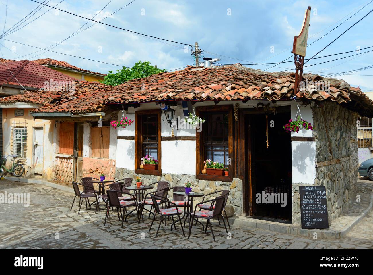 Porta e Kalase Restaurant, Old Town, Elbasan, Elbasani, Albania Stock ...