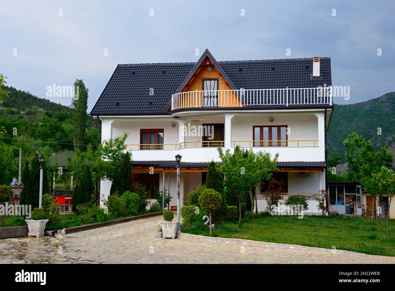 Modern house, Fushe-Arrez, Fushe-Arrez, Albania Stock Photo - Alamy