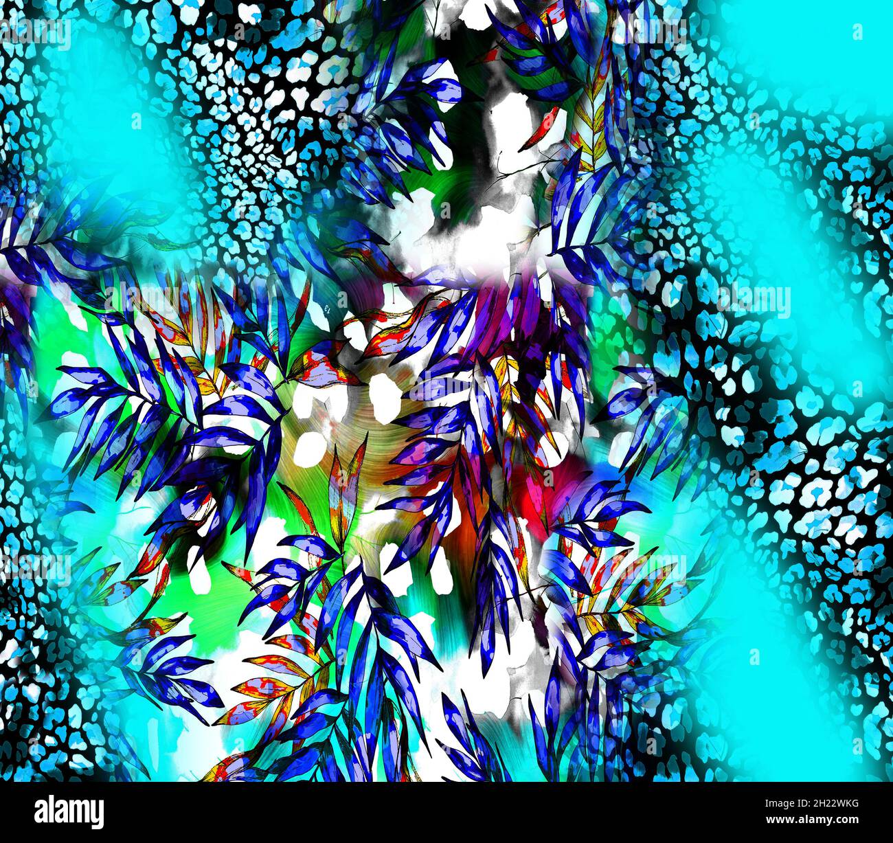 colorful animal prints, fabric patterns Stock Photo - Alamy