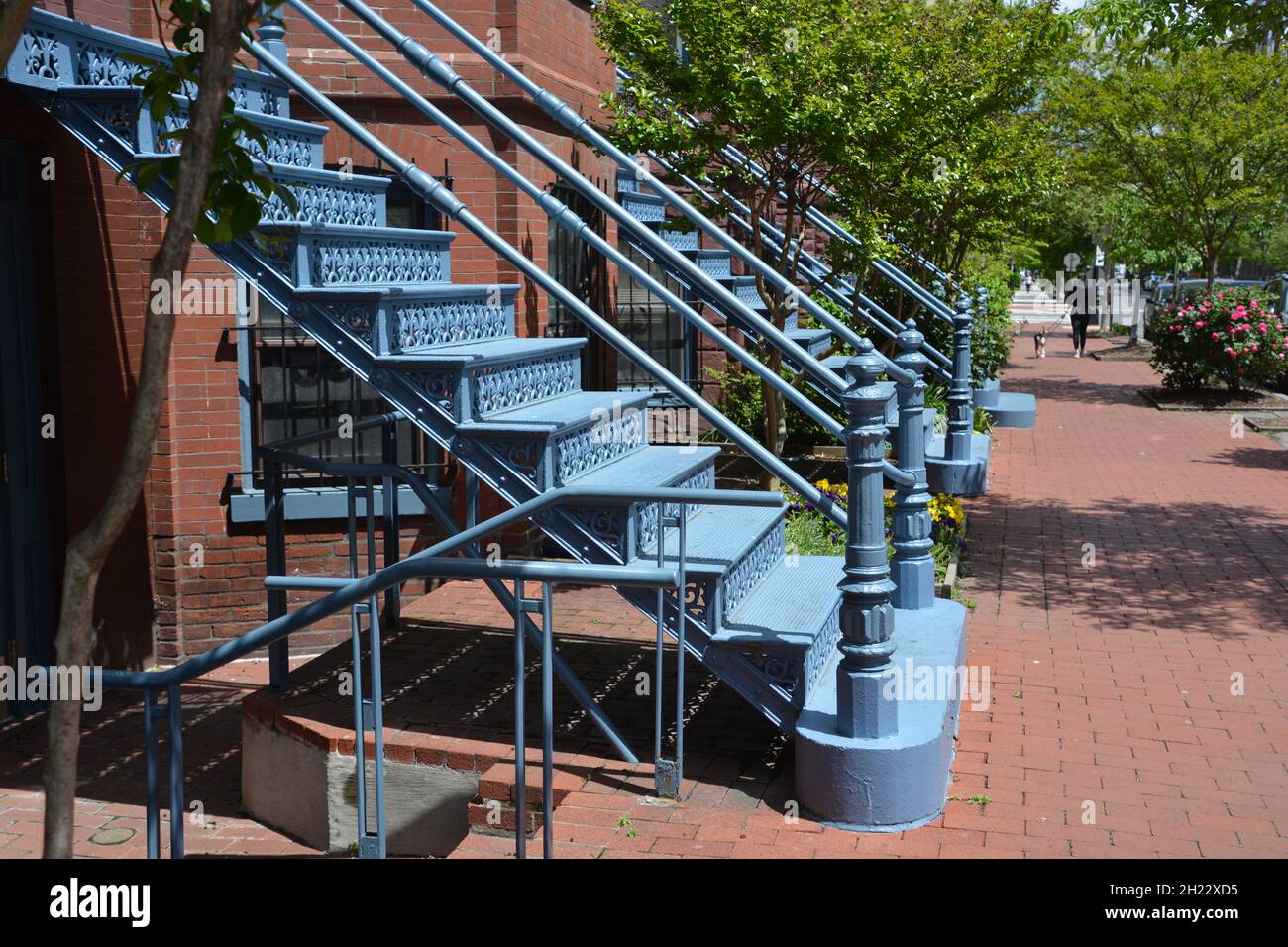 Blue stairs travel city hi-res stock photography and images - Alamy