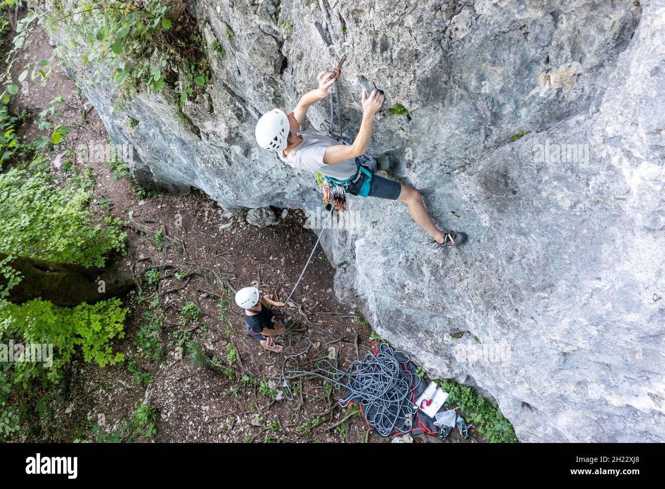 Climbing area Zellerwand, lead climbing, sport climbing, Schleching ...